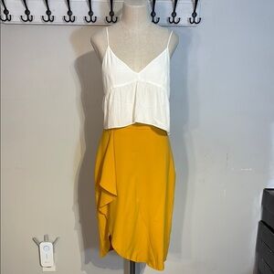 Moon River | Skirts | Moon River Gold Asymmetrical Pencil Skirt Night ...